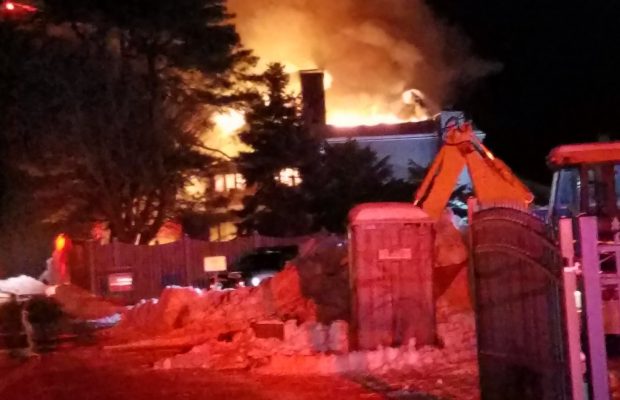 Early Morning Fire Closes Roads in Saco | Newsradio WGAN
